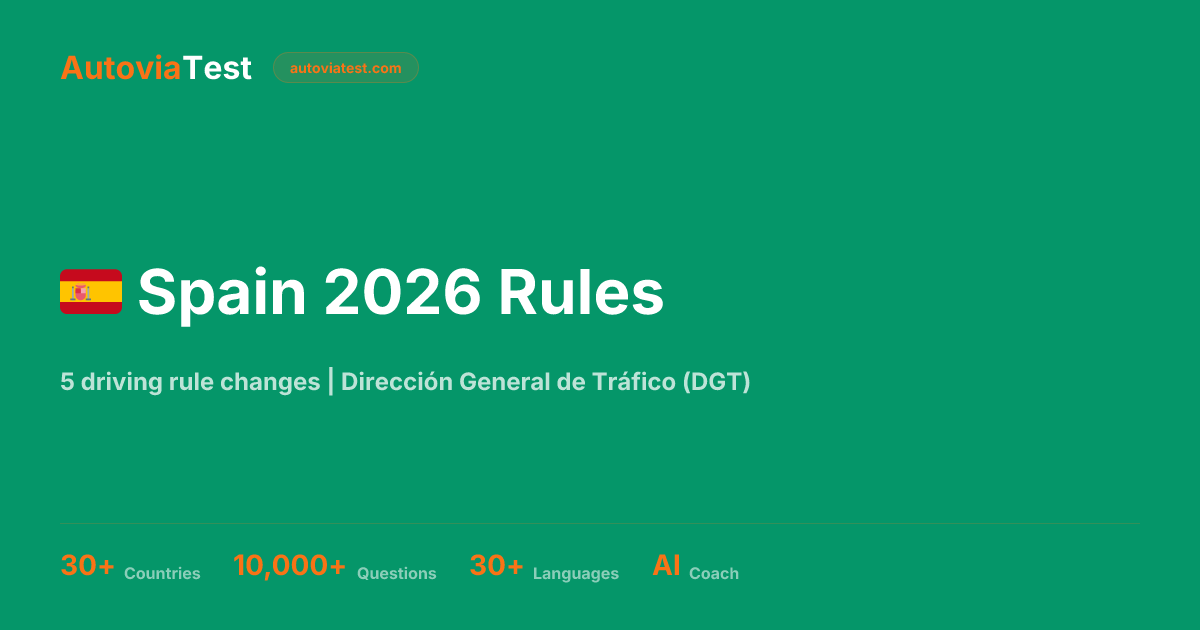 Spain 2026 Driving Rule Changes | New Traffic Laws — AutoviaTest