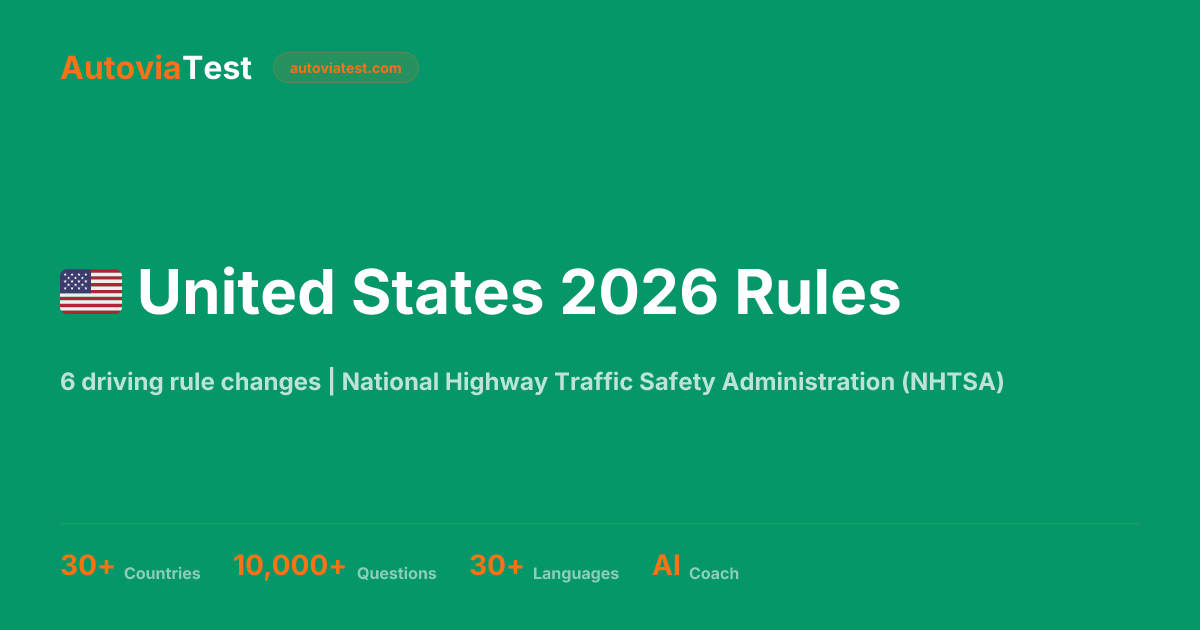 United States 2026 Driving Rule Changes | New Traffic Laws — AutoviaTest