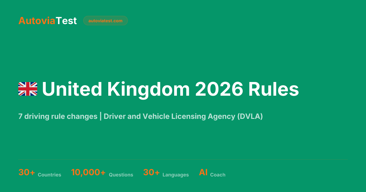United Kingdom 2026 Driving Rule Changes | New Traffic Laws | AutoviaTest