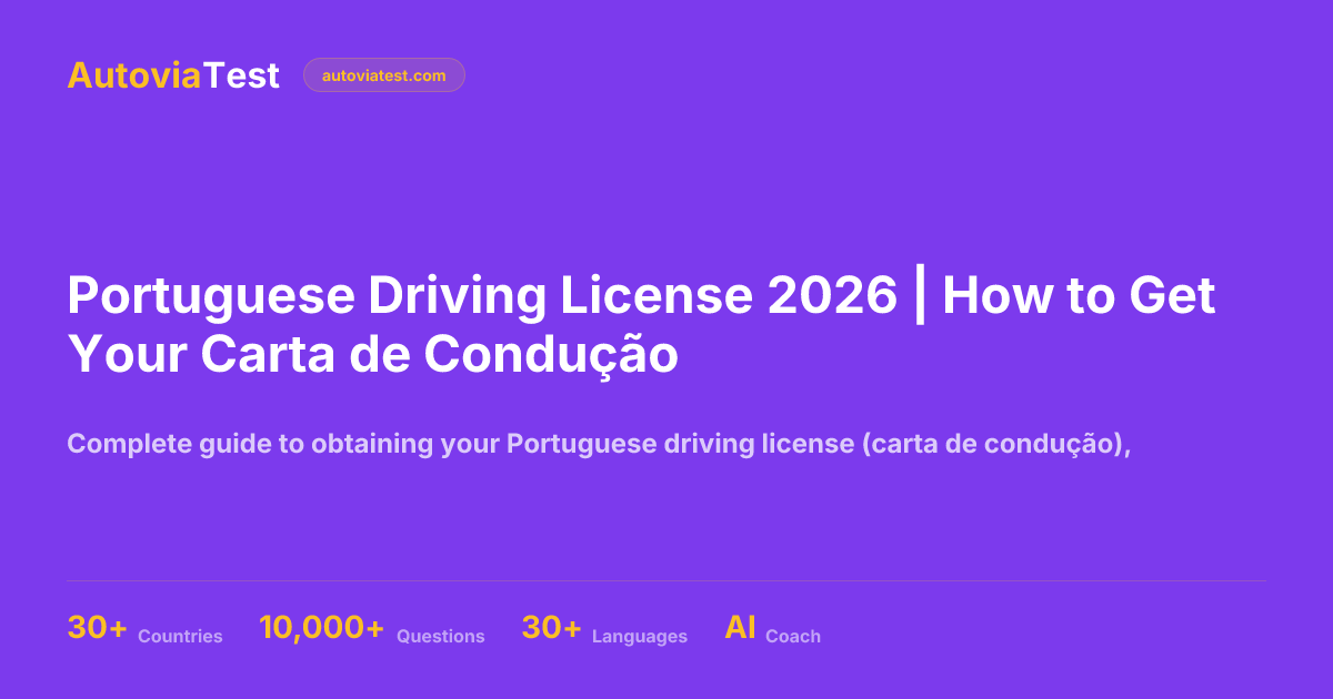 Portuguese Driving License 2026 | How to Get Your Carta de Condução ...