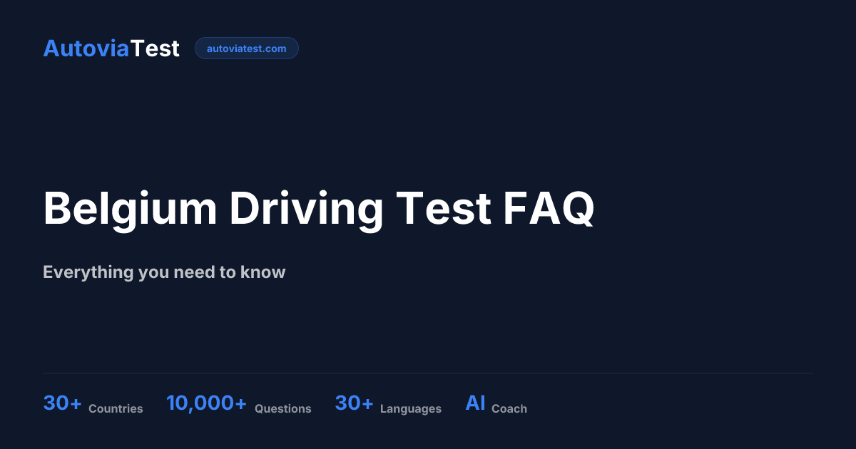 Belgium Driving Test FAQ 2026 - Questions, Pass Mark, Cost & More ...