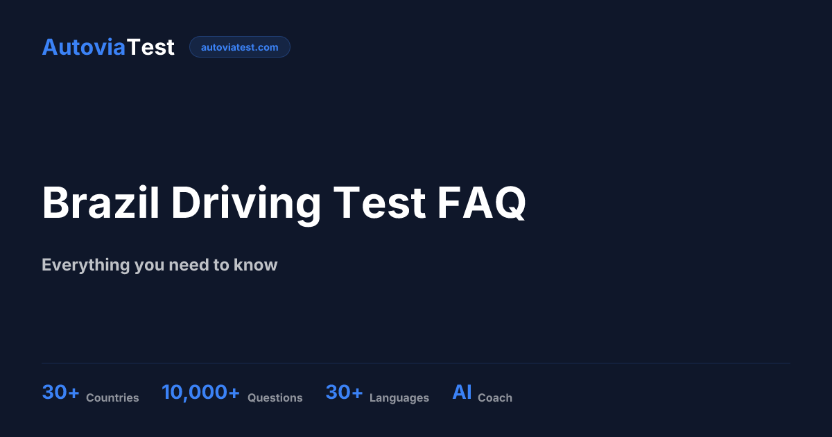 Brazil Driving Test FAQ 2026 - Questions, Pass Mark, Cost & More ...