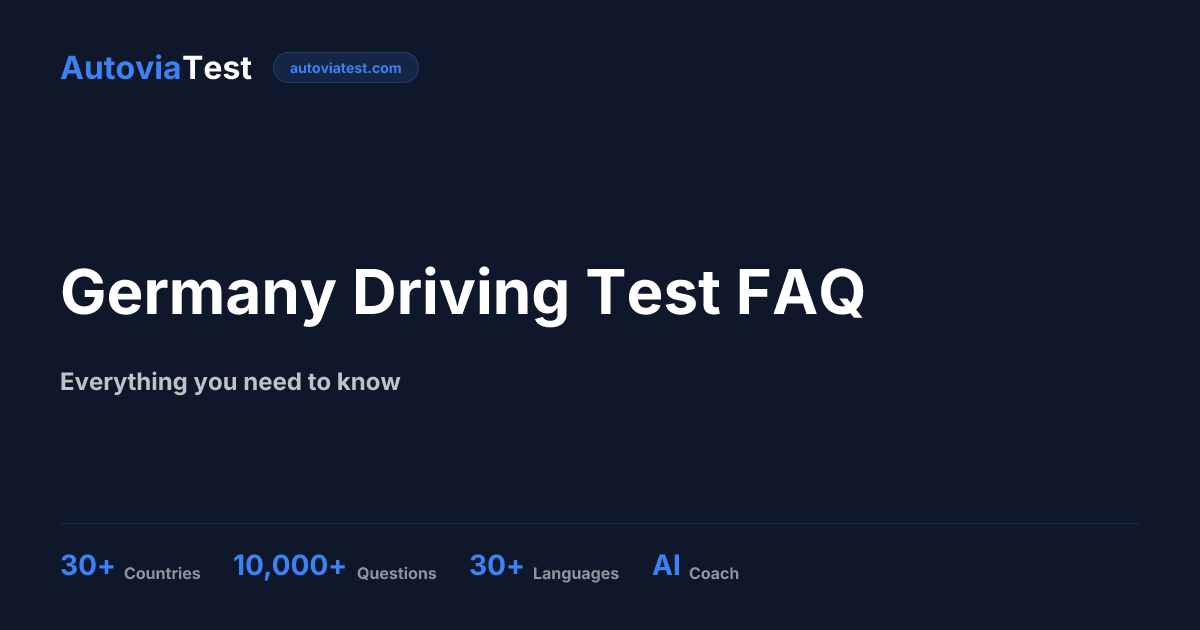 Germany Driving Test FAQ 2026 - Questions, Pass Mark, Cost & More ...