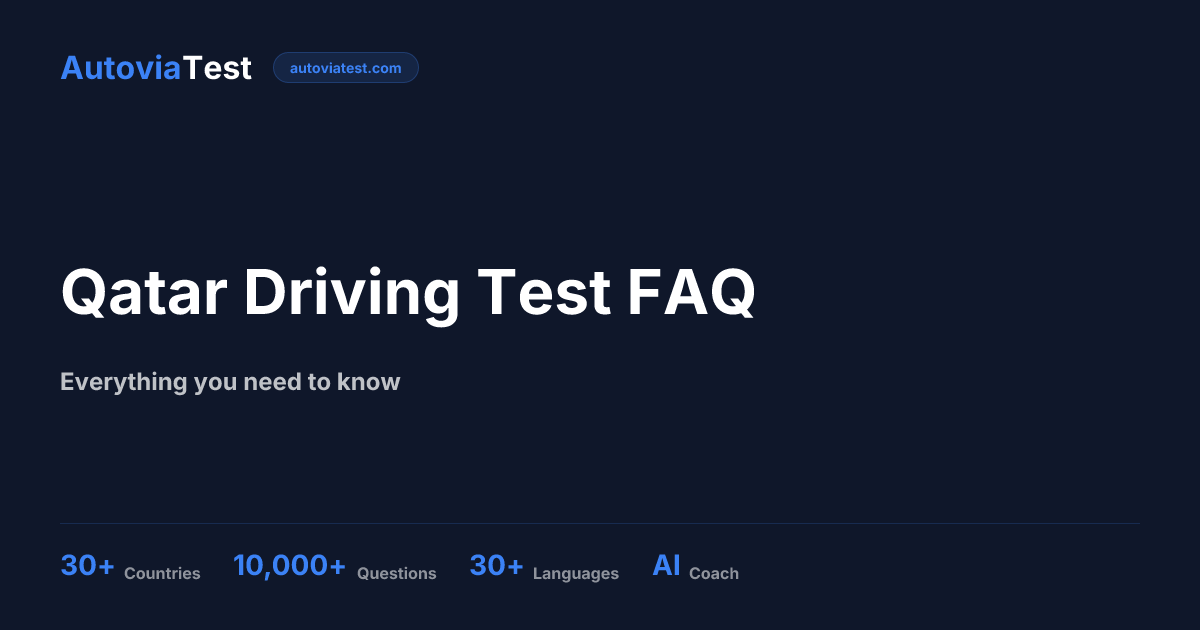 Qatar Driving Test FAQ 2026 - Questions, Pass Mark, Cost & More ...