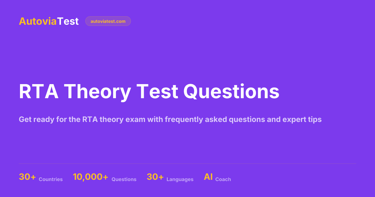 RTA Theory Test Questions — AutoviaTest