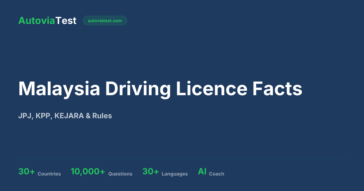 Malaysia Driving Licence 2026 — The Complete Guide — AutoviaTest