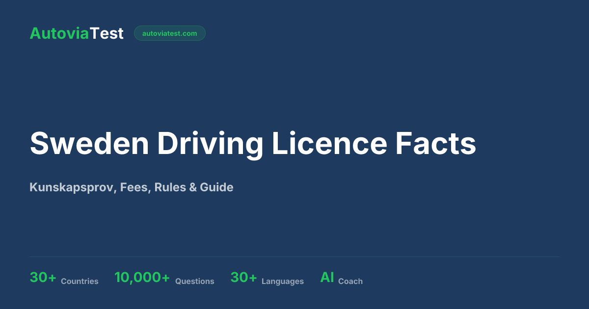 Swedish Driving Licence 2026 — The Complete Guide — AutoviaTest