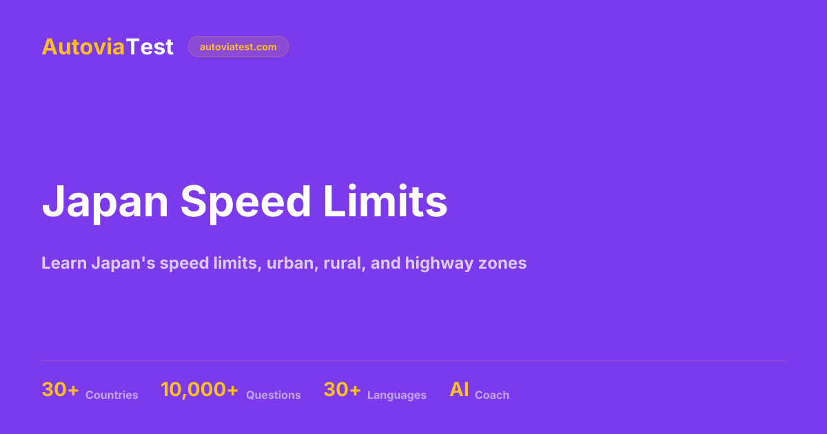 Japan Speed Limits — AutoviaTest
