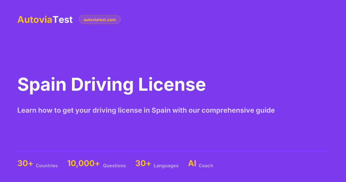 Spain Driving License — AutoviaTest