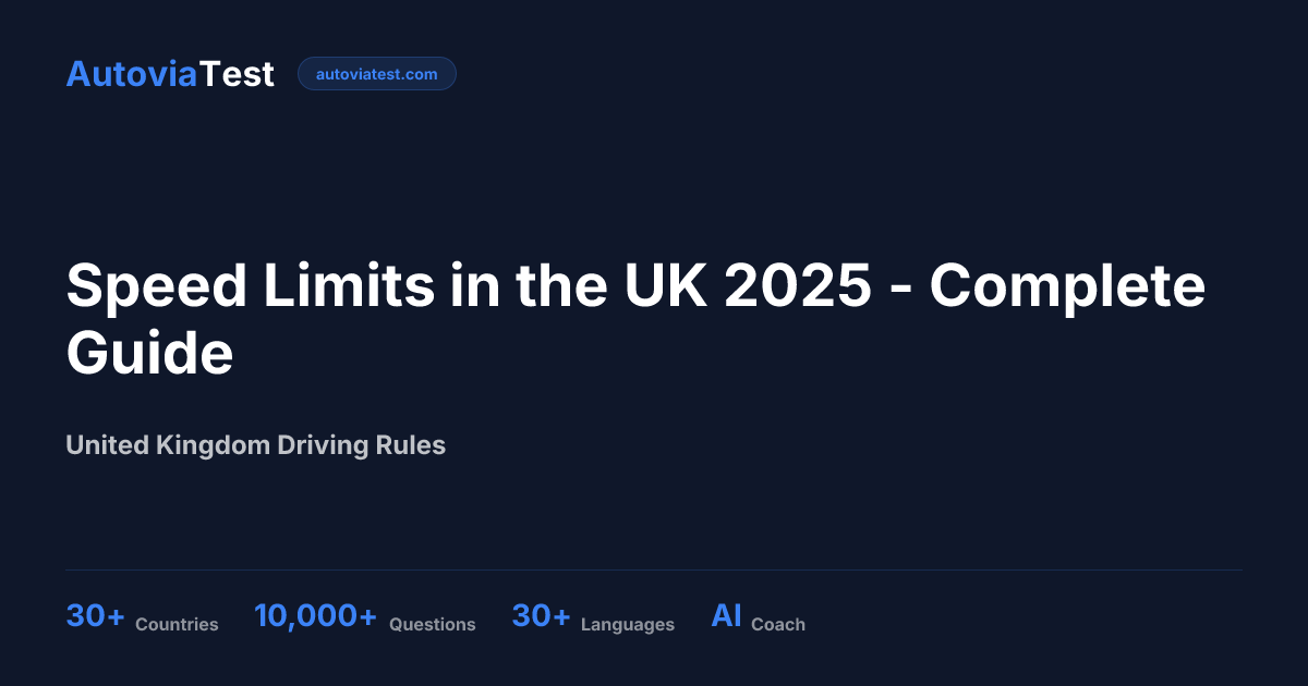 Speed Limits in the UK 2025 - Complete Guide — AutoviaTest