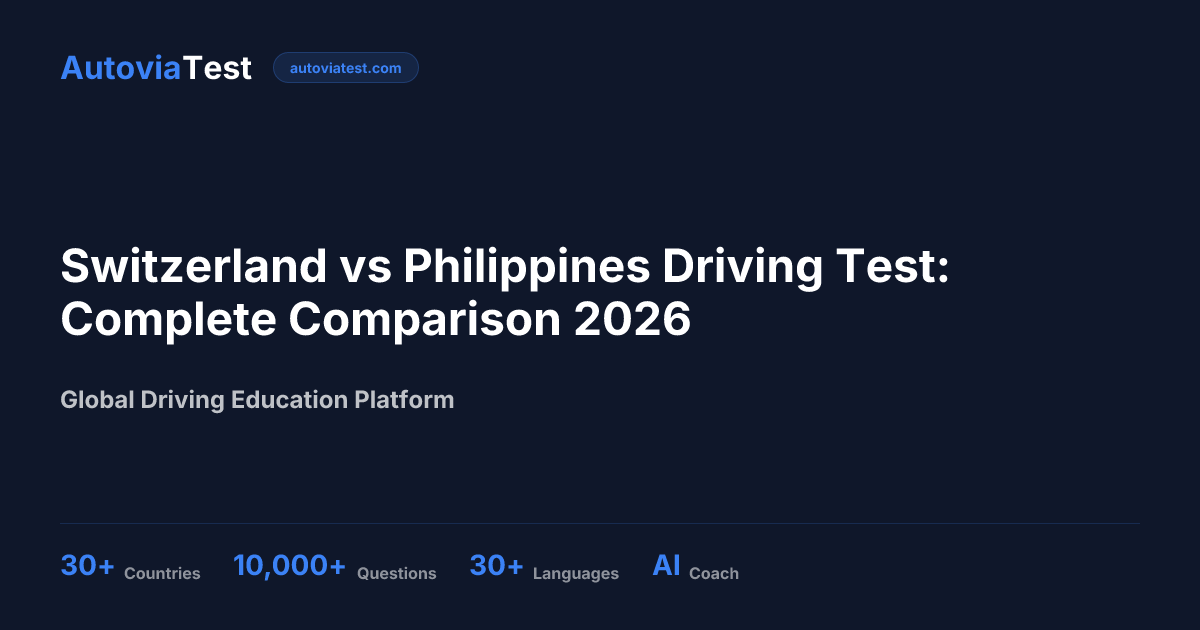 Switzerland vs Philippines Driving Test: Complete Comparison 2026 ...