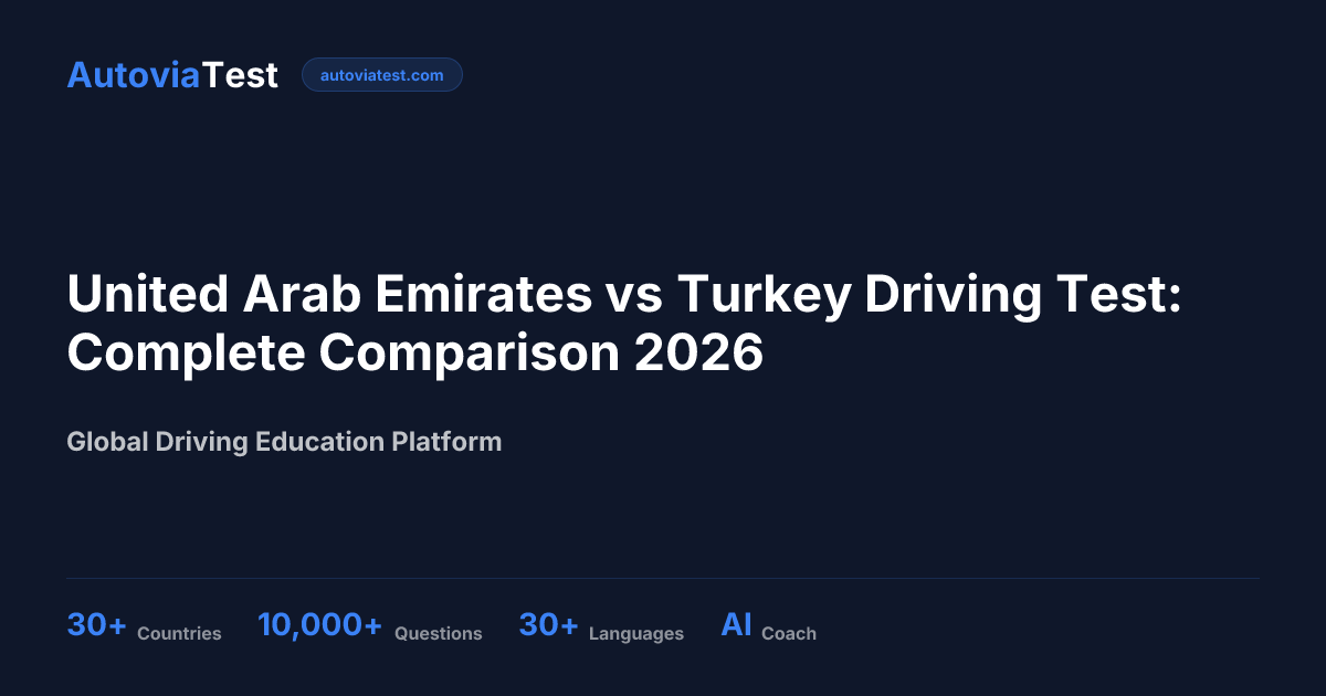 United Arab Emirates vs Turkey Driving Test: Complete Comparison 2026 ...